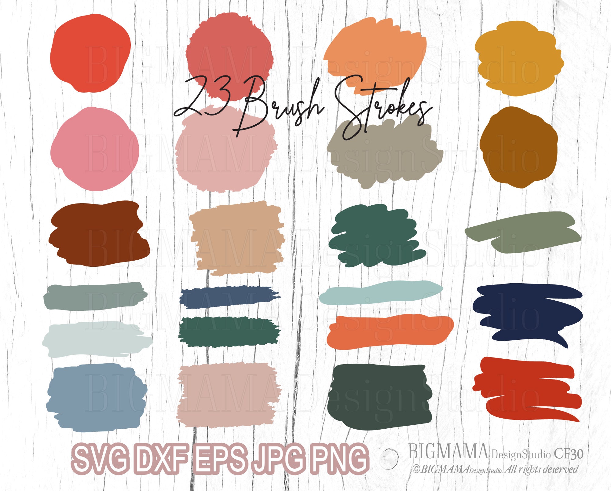 Brush Stroke SVG Bundlepaint Brush Strokes | Etsy