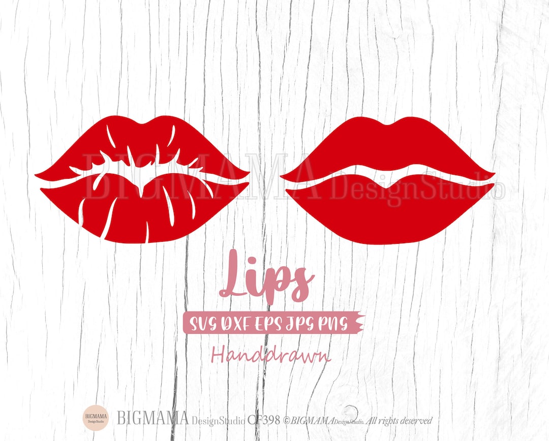 Lips Svg,lips Cut File,kiss,woman Lips,valentain,love,kissing,dxf,png ...