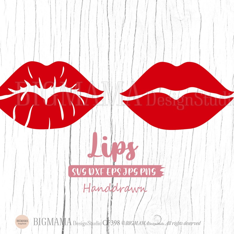 Kiss Lips Svg - Etsy