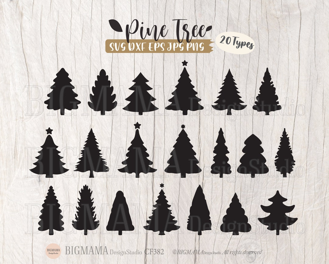 Pine Tree Svg,dxf,christmas Tree,spruce,cut File,tree Bundle,nature ...