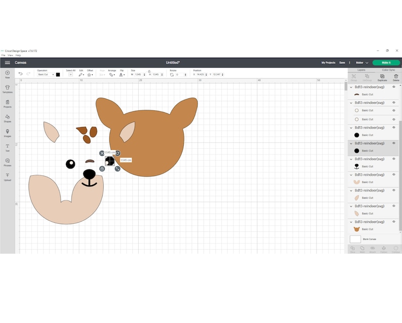 Woodland Animal Face Svg,cut File,bundle,layered,bear Svg,fox,reindeer ...