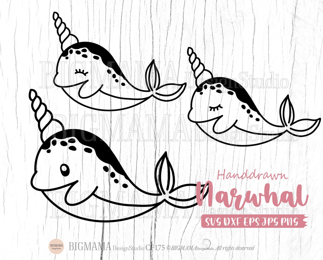 Narwhal Svg,unicorn Whale,narwhale,baby Shower,cricut,cut File,cute ...