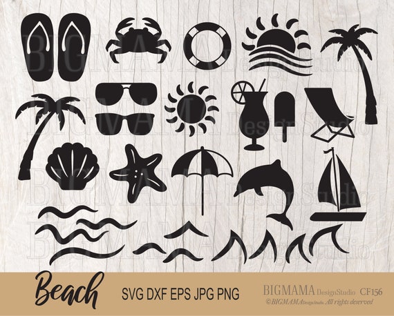 Beach Svgdxfsummerbeach Life Svgsea Shellsummer Timecut - Etsy