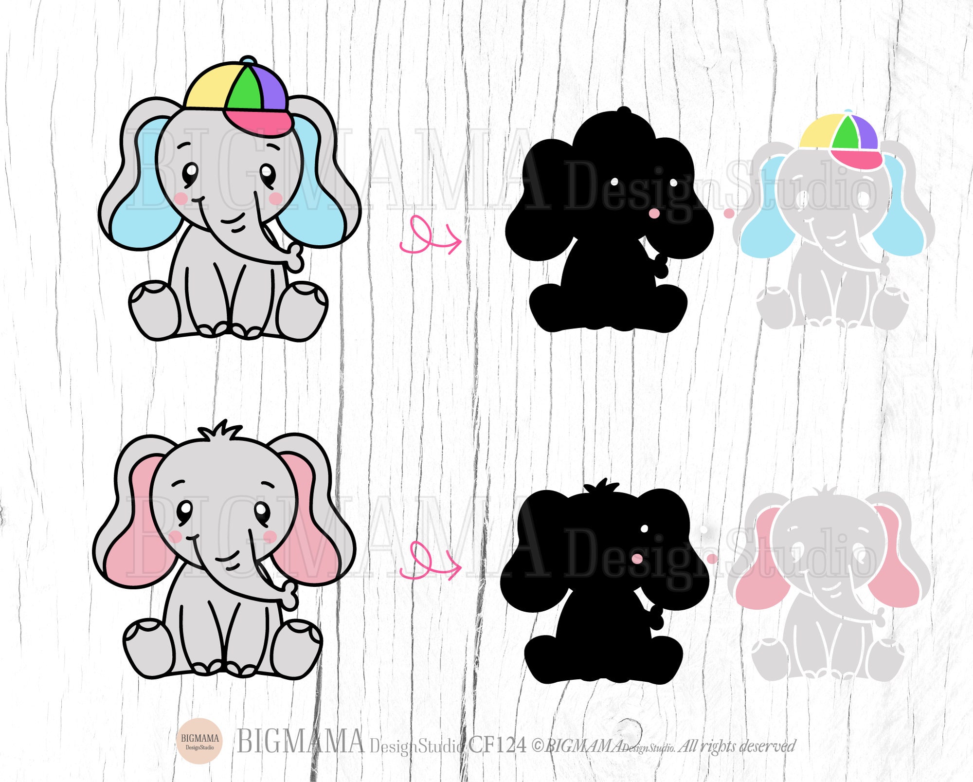 Baby boy elephant SVGElephant svg fileElephant svg cut | Etsy