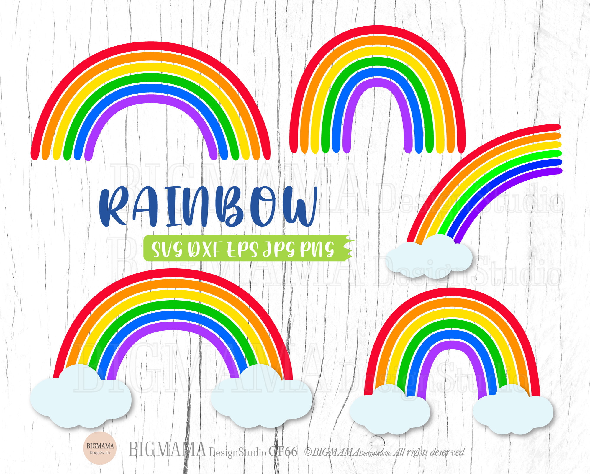 Bright Rainbow Svgcolorful Rainbowcut - Etsy UK