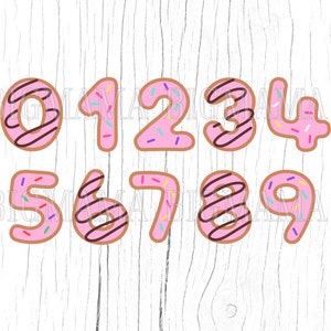 Donut Alphabet Svg,numbers,letters,bundle,sweets,birthday,png,layered ...