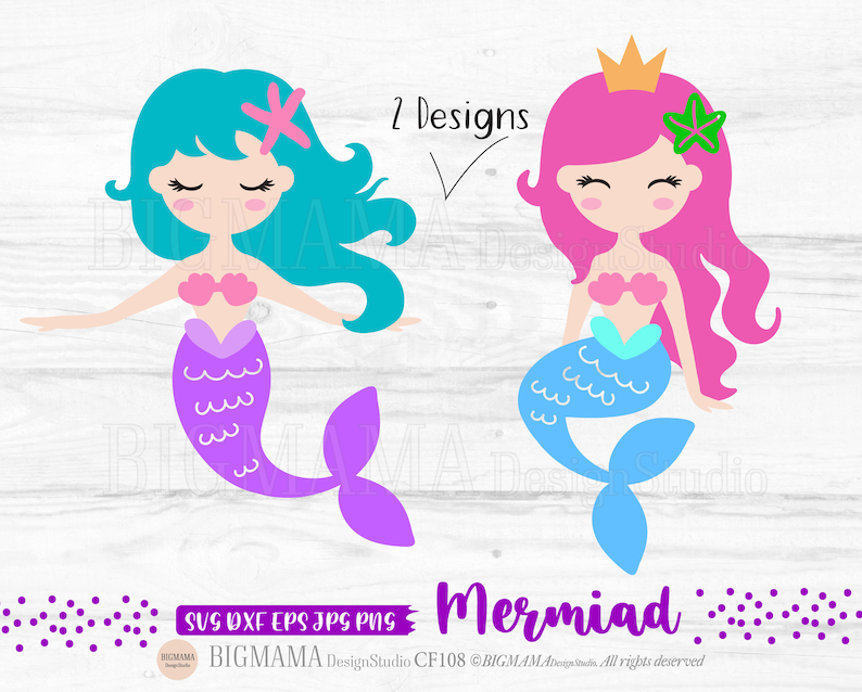 Mermaid Svgmermaid Princessseasummergirldxfcut - Etsy