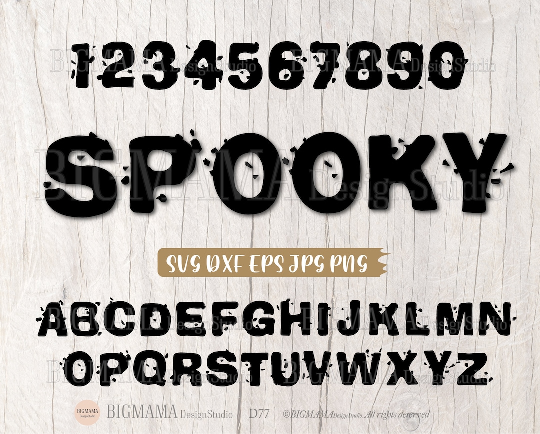 Spooky Alphabet Svg,numbers,letters,bundle,birthday,png,halloween,kids ...