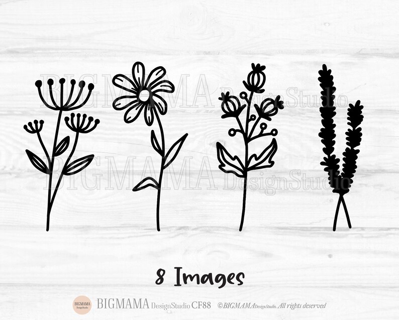 Wildflower Svgwildflower Svg | Etsy
