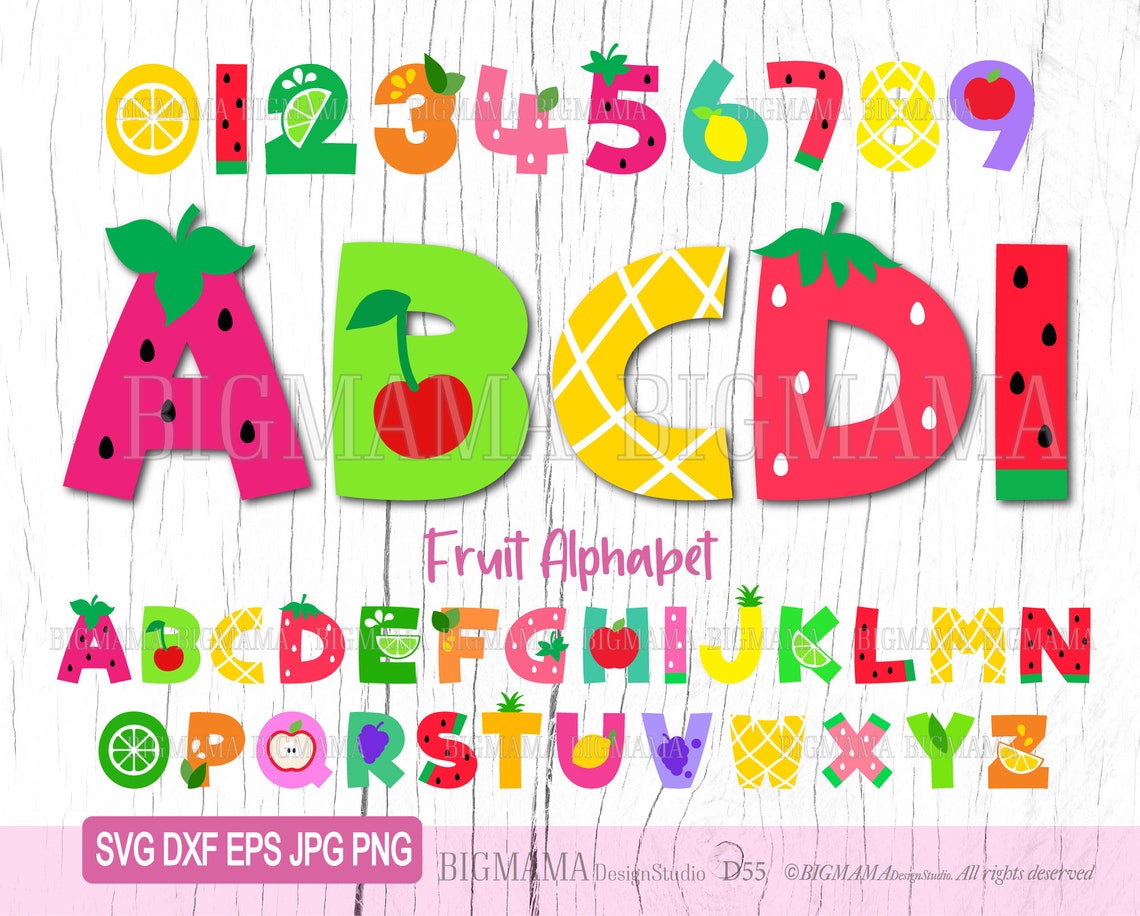 Fruit Alphabet - Etsy