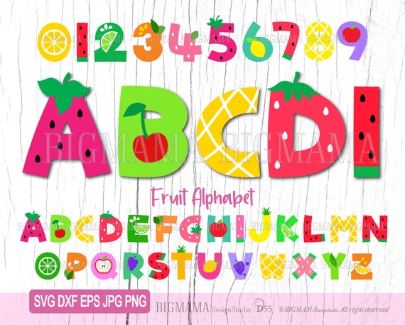 Fruit Alphabet - Etsy