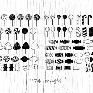 Candy SVG Bundle,outline,dxf,cut File,png,halloween Treats,lollipop ...