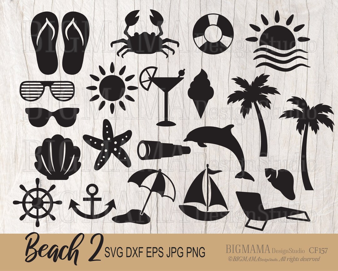 Beach SVG Bundle,swim,beach Life Svg,palm Tree,dxf,summer,tropical,cut ...