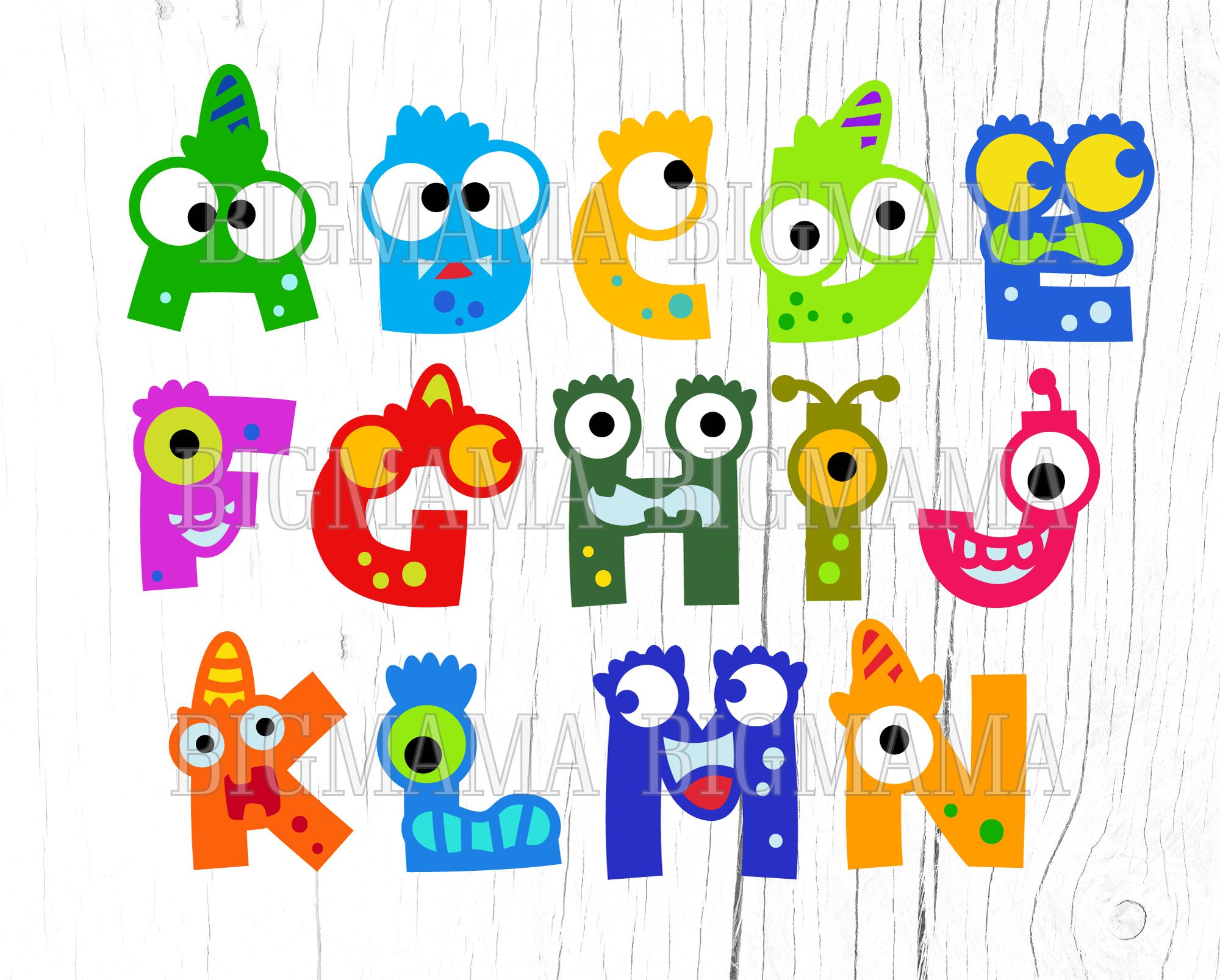 Monster Alphabet Svg,numbers,letters,birthday Boy,bundle,name,layered ...