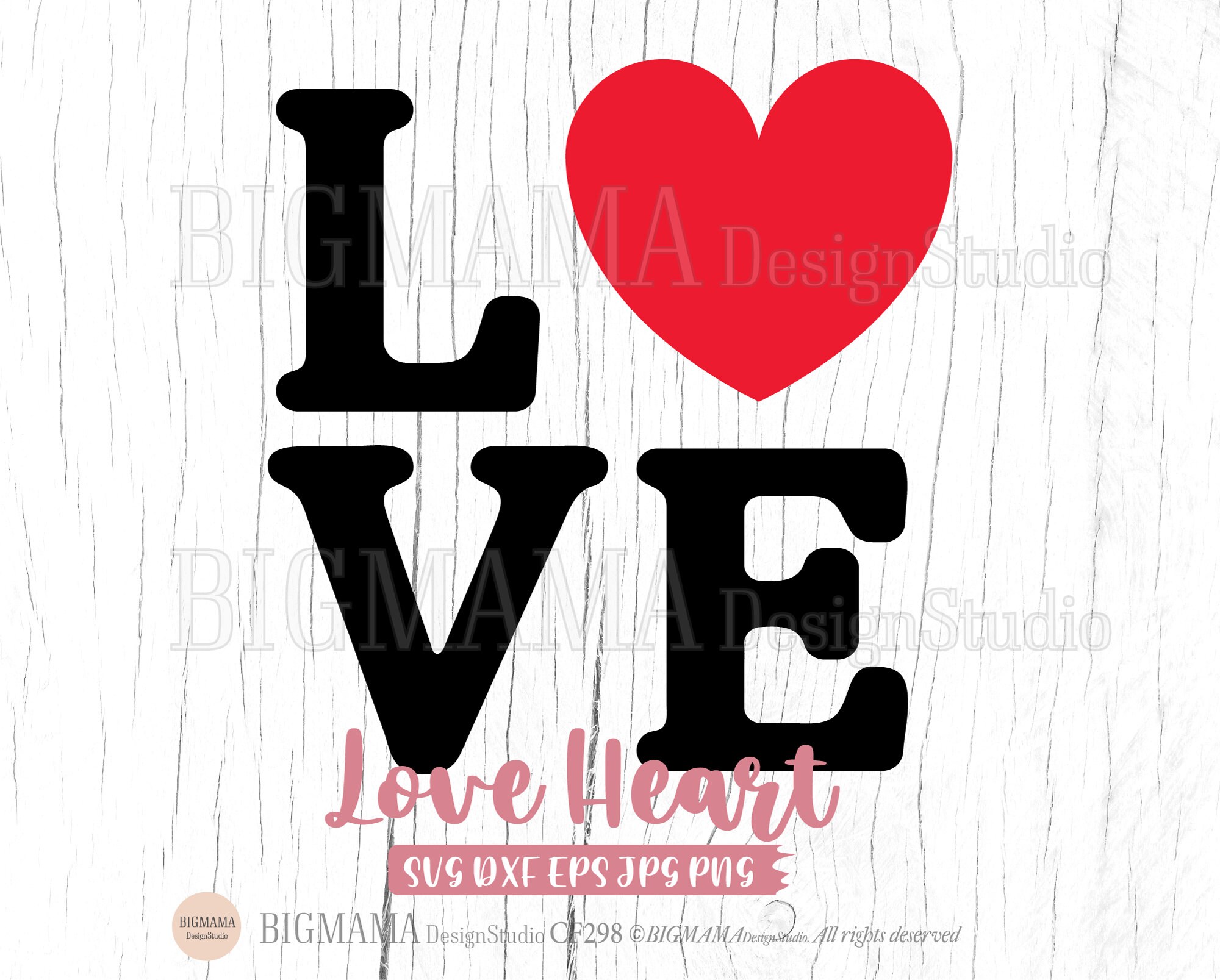 Love Heart Svgvalentines Daylove With Heartheart - Etsy