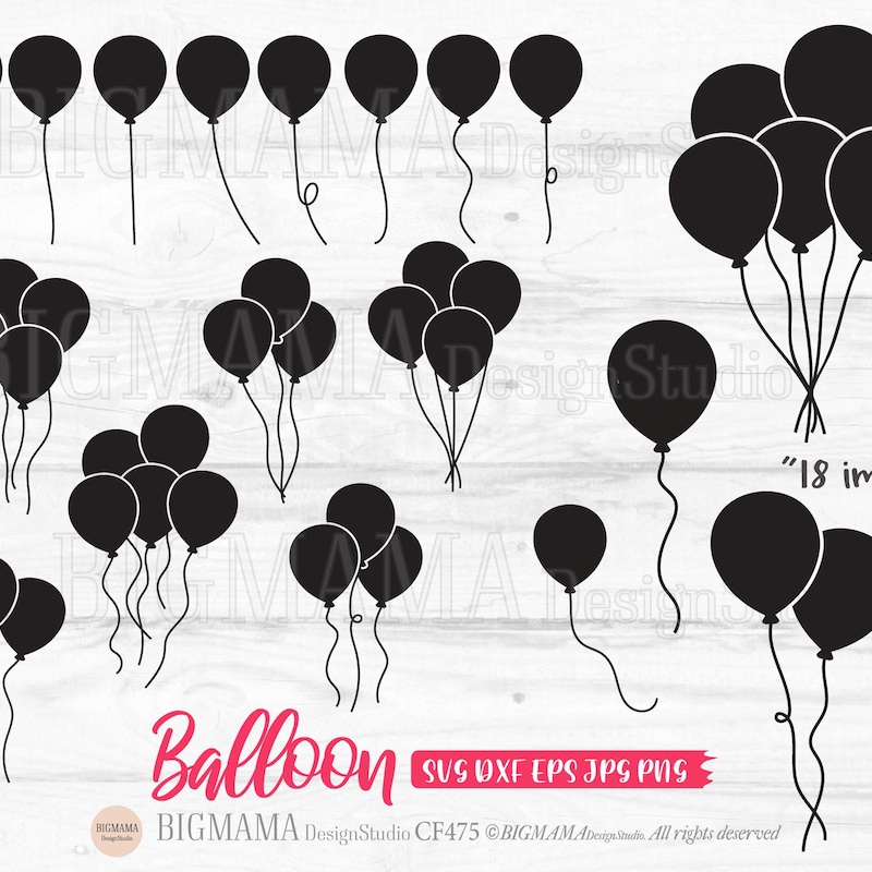 Balloons Svg - Etsy