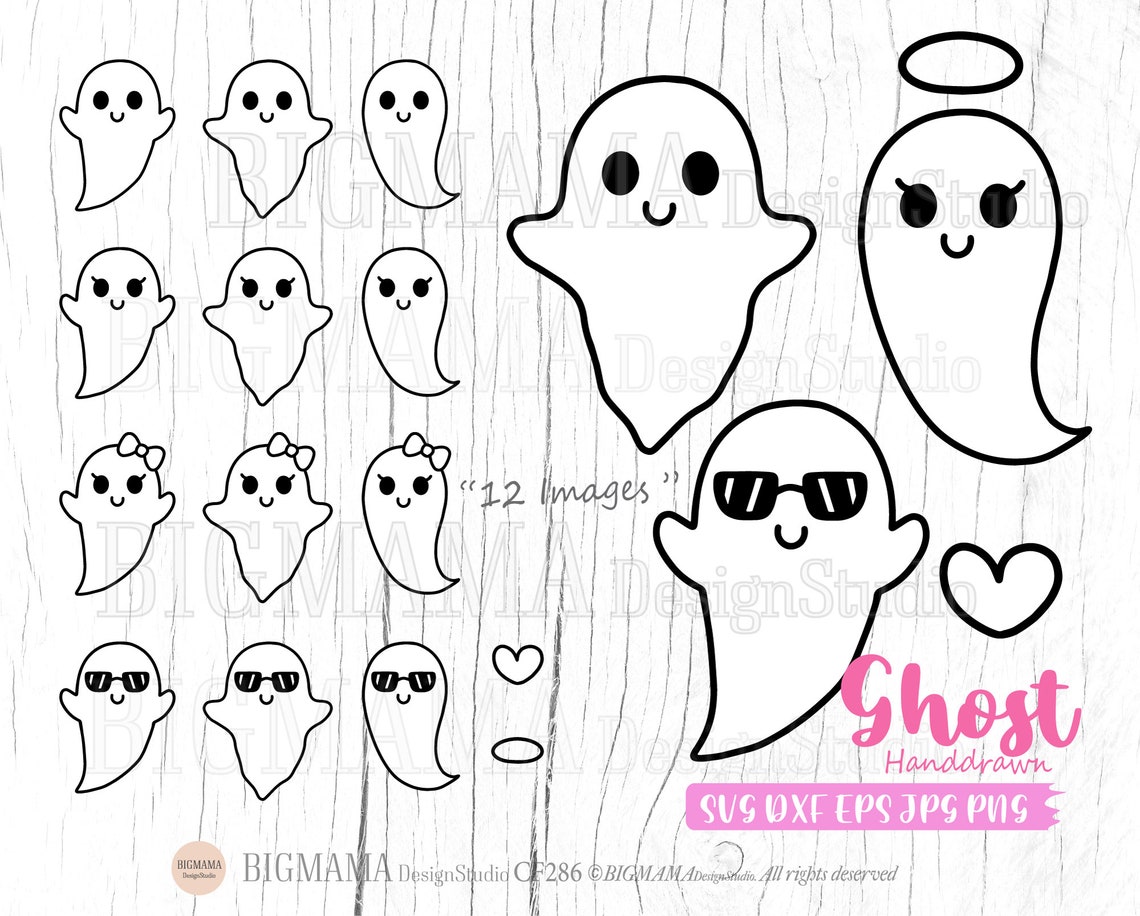 Ghost Svgghost Svg Bundlehalloweentshirtdxfcute | Etsy