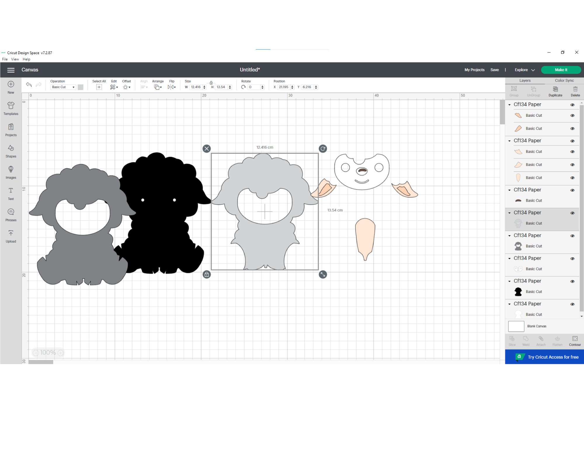 Baby Sheep Svg,cricut,cut File,paper,sheep Layered,dxf,sheep Svg File ...