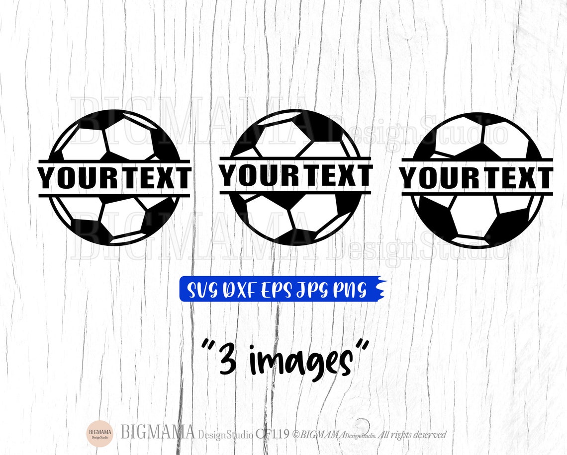 Soccer Ball Split Monogram SvgDXFName FrameSoccer Ball | Etsy