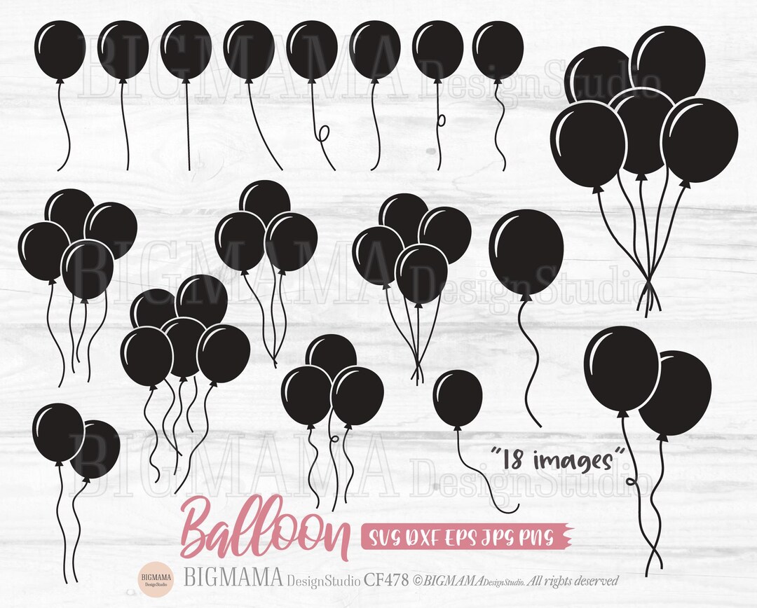 Balloon Svg,balloon Cut File,party,birthday,event,balloon Clipart ...