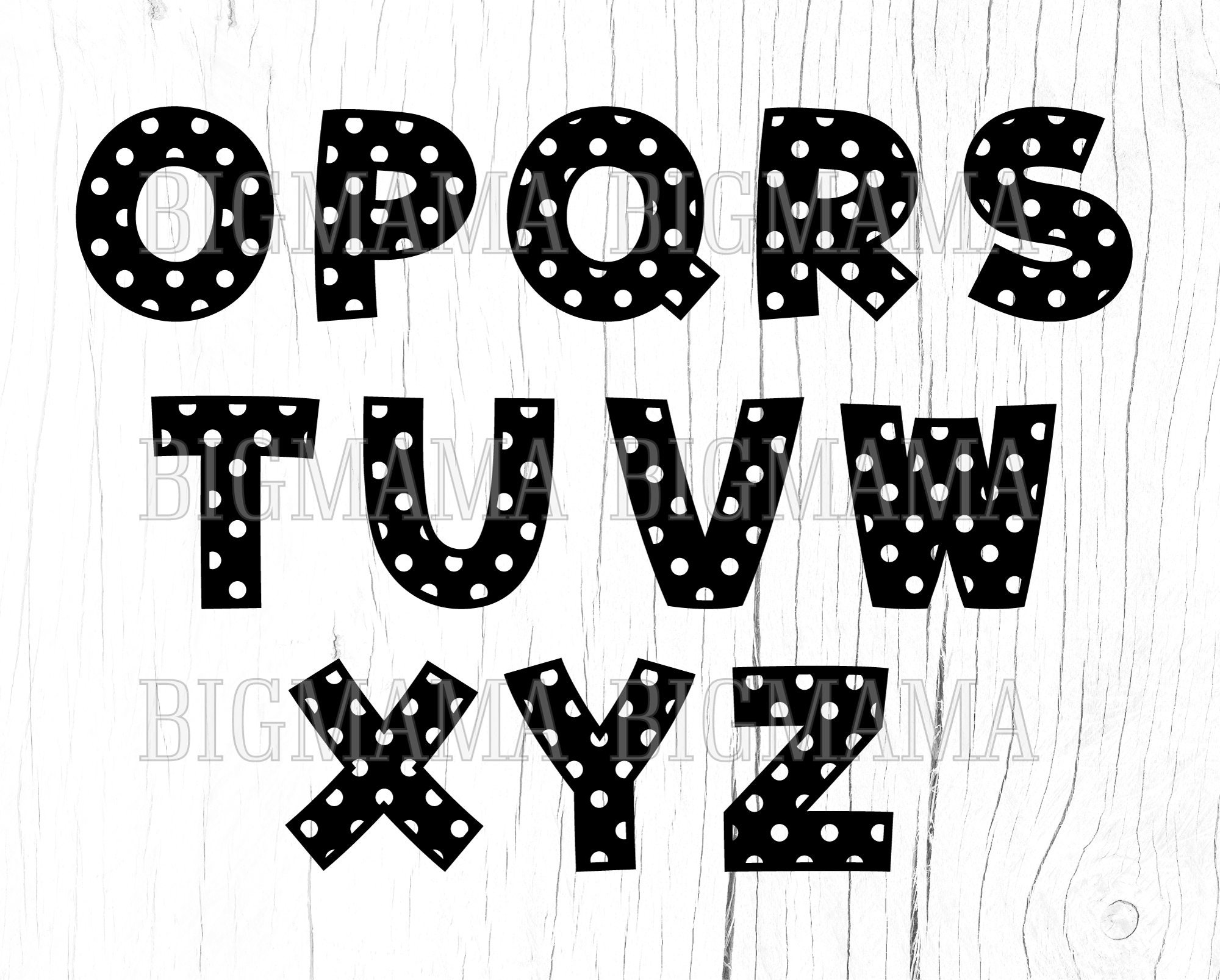Polka Dot Alphabet - Etsy
