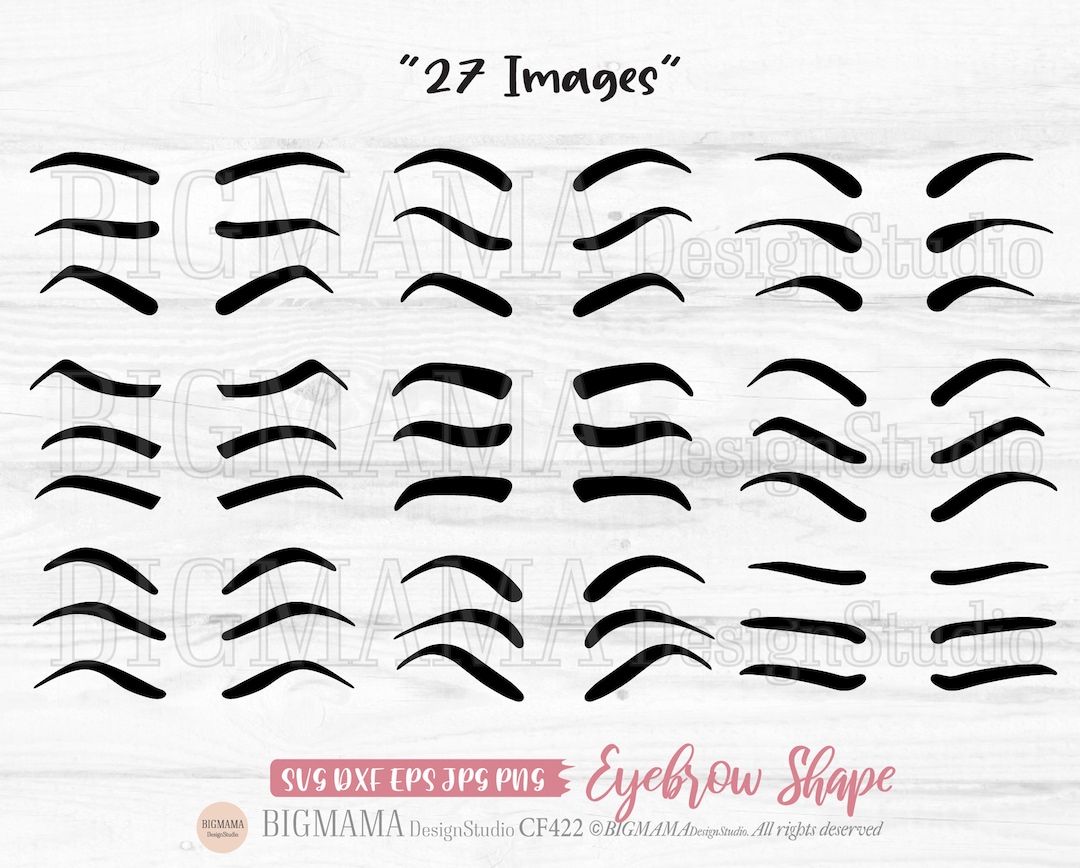 Eyebrows Svg,eyebrow,tattoo Silhouette,eyebrows Bundle,beauty,out Line ...
