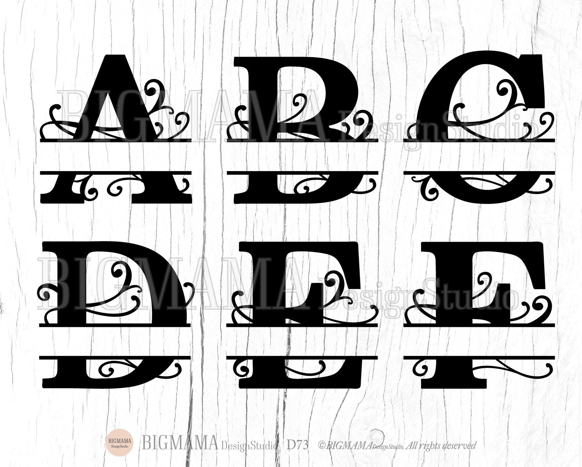 Split Letters A-Z - Etsy