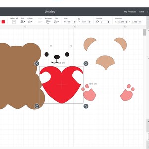Cute Valentine Bear Svg,sitting Teddy With Heart,love Svg,clipart ...