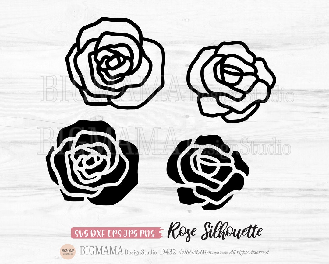 Rose Svg,rose Silhouette,single Flower,wildflower,floral Outline,flower ...