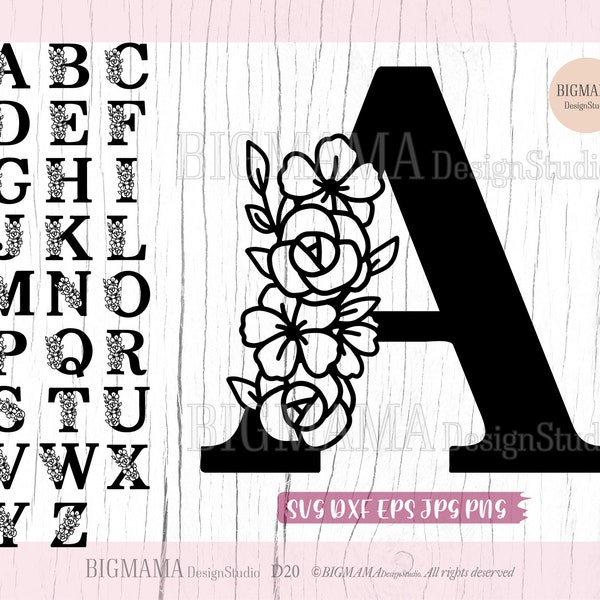 Floral Letters - Etsy