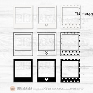 Retro Picture Frames Svg,instant Film Frame,instant Photos,polaroid ...