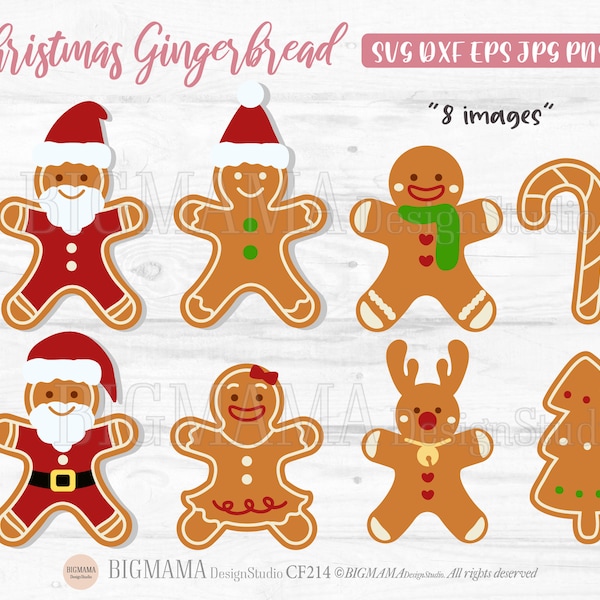 Gingerbread Svg - Etsy