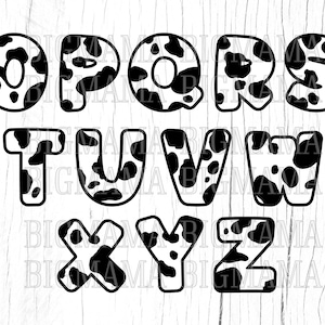 Cow Alphabet Svg,numbers,letters,bundle,birthday,cow Print,pattern ...