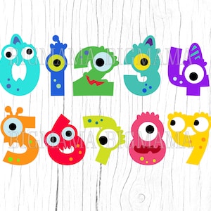 Monster Alphabet Svg,numbers,letters,birthday Boy,bundle,name,layered ...