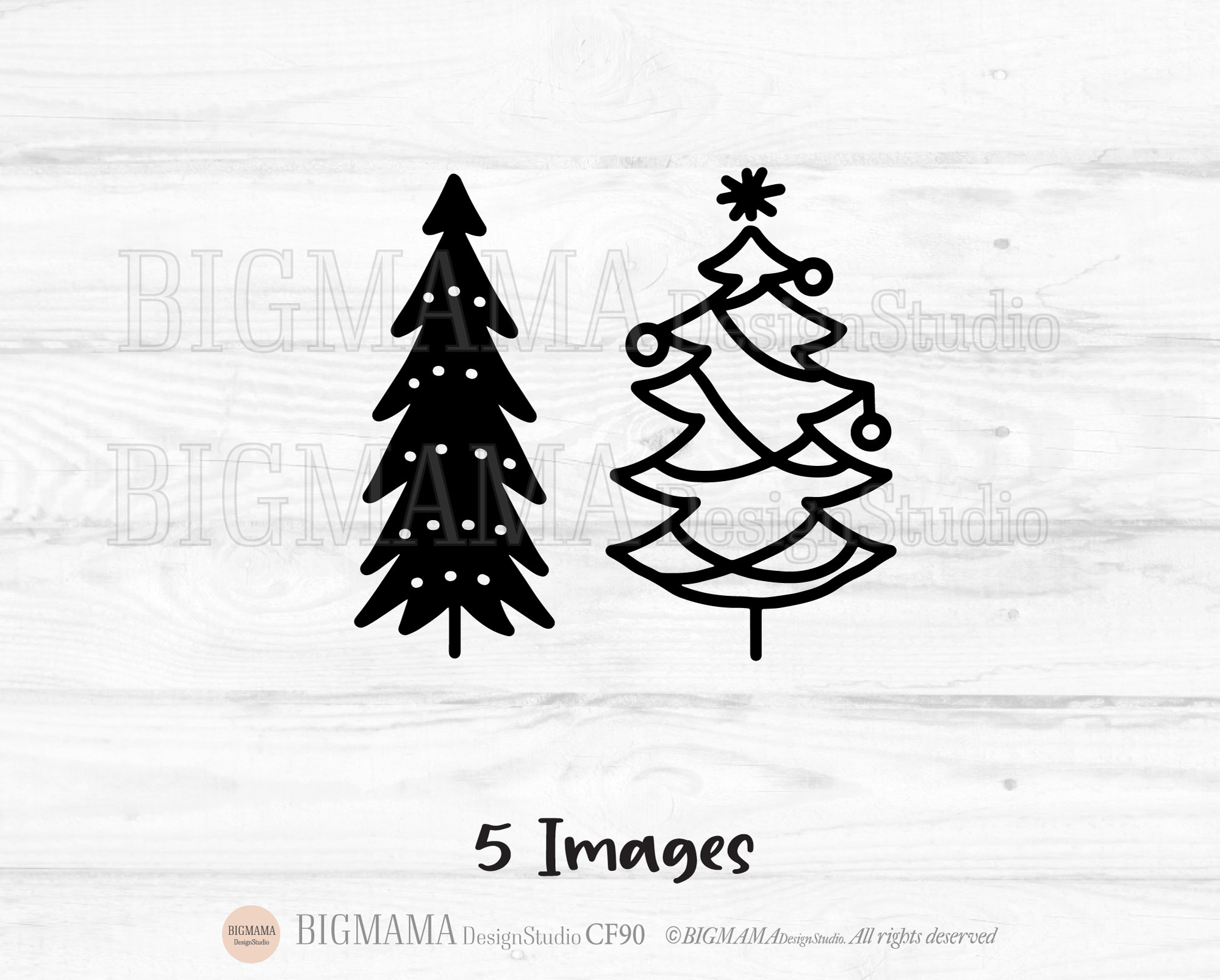 Christmas Tree Svgpine Treesvg Bundlehand - Etsy