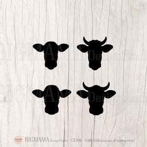 Cow Head Svg,dxf,bull Head,cow Horn,cut File,cow Face,cow Shape,cattle ...