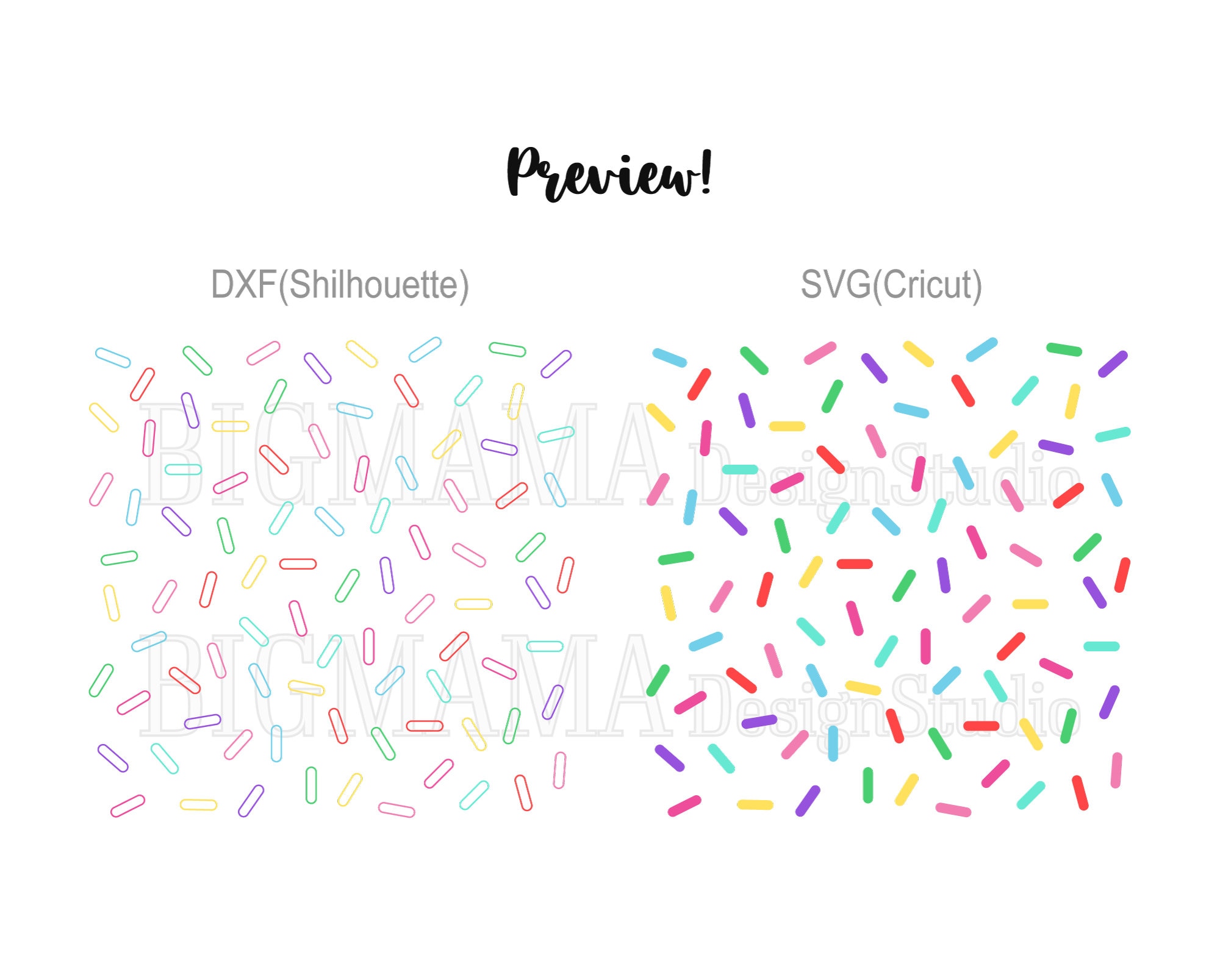 Sprinkle Pattern SVGConfettiBakeryDXFDonutscookie | Etsy
