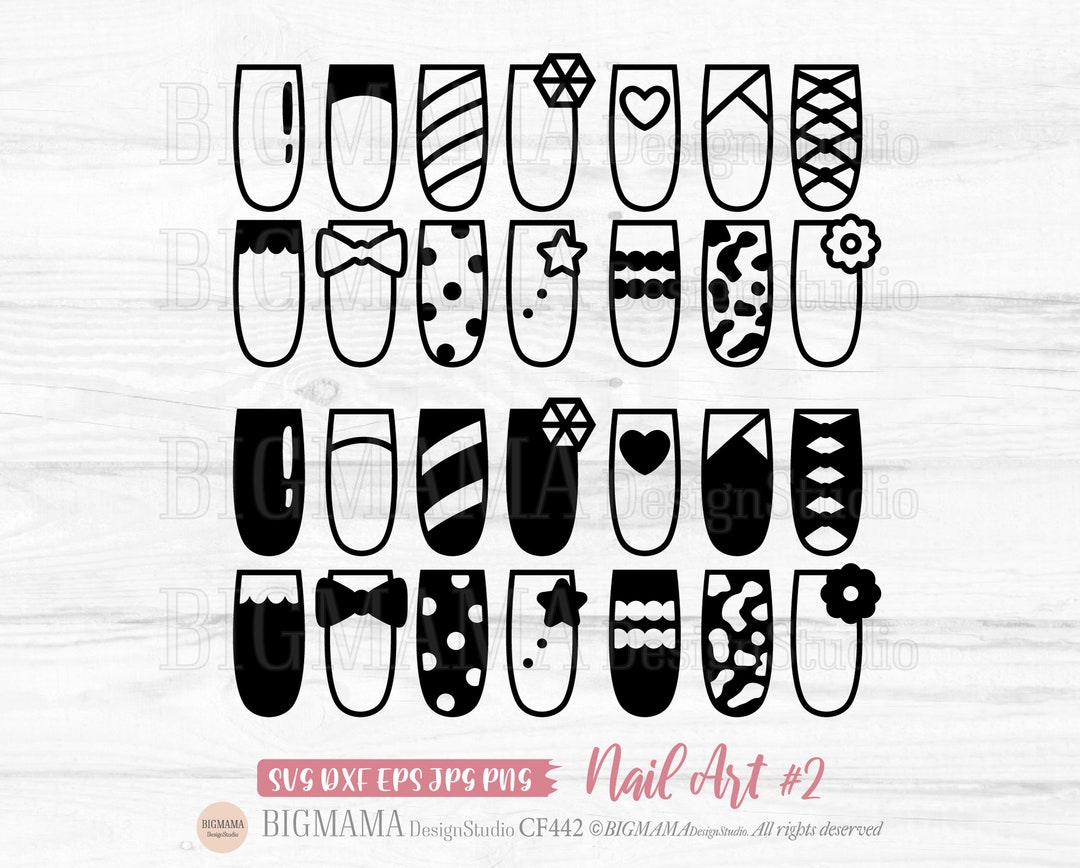 Nail Art SVG Bundle,beauty,nail Salon,nail Polish,hands,fingers,nail ...