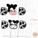 Dad Cow Svgdaddycow Faceanimalfarmparentsbabycut - Etsy