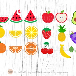 Fruit SVG Bundle,cut File,layered,lemon,cherry,strawberry,orange ...