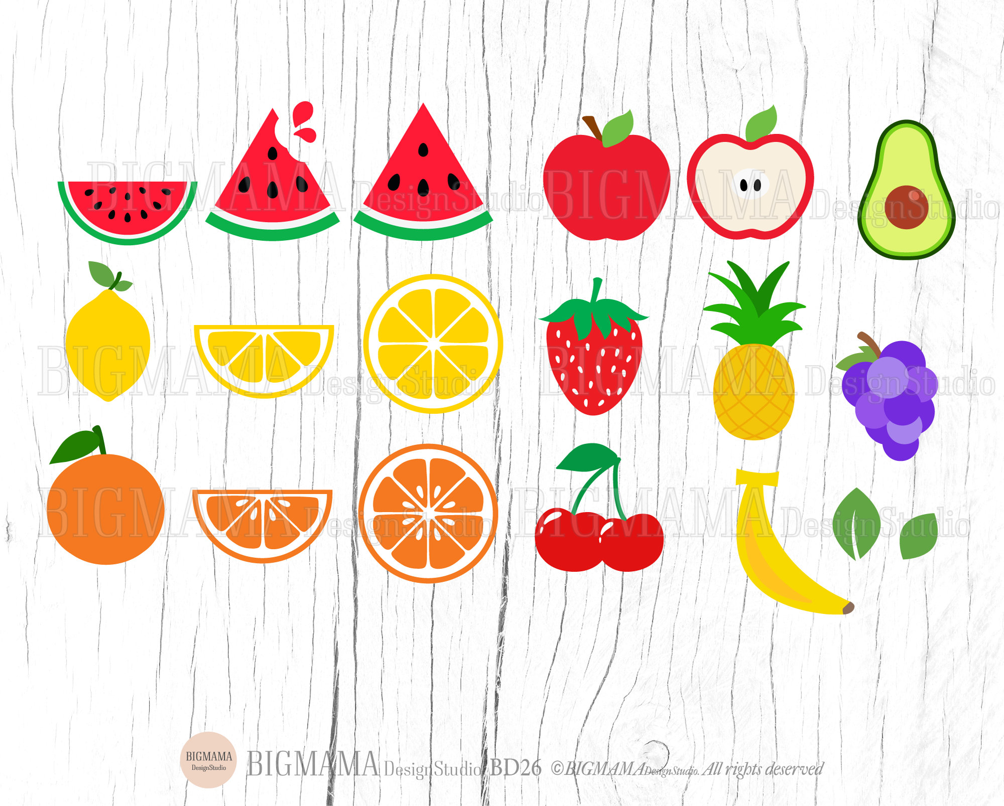 Fruit SVG Bundlecut - Etsy