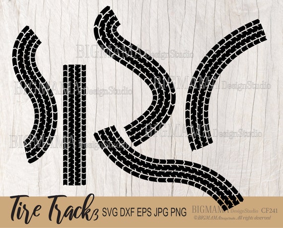 Tire Tracks Svgtire Tread Svgoff Roadtire Trackcar - Etsy