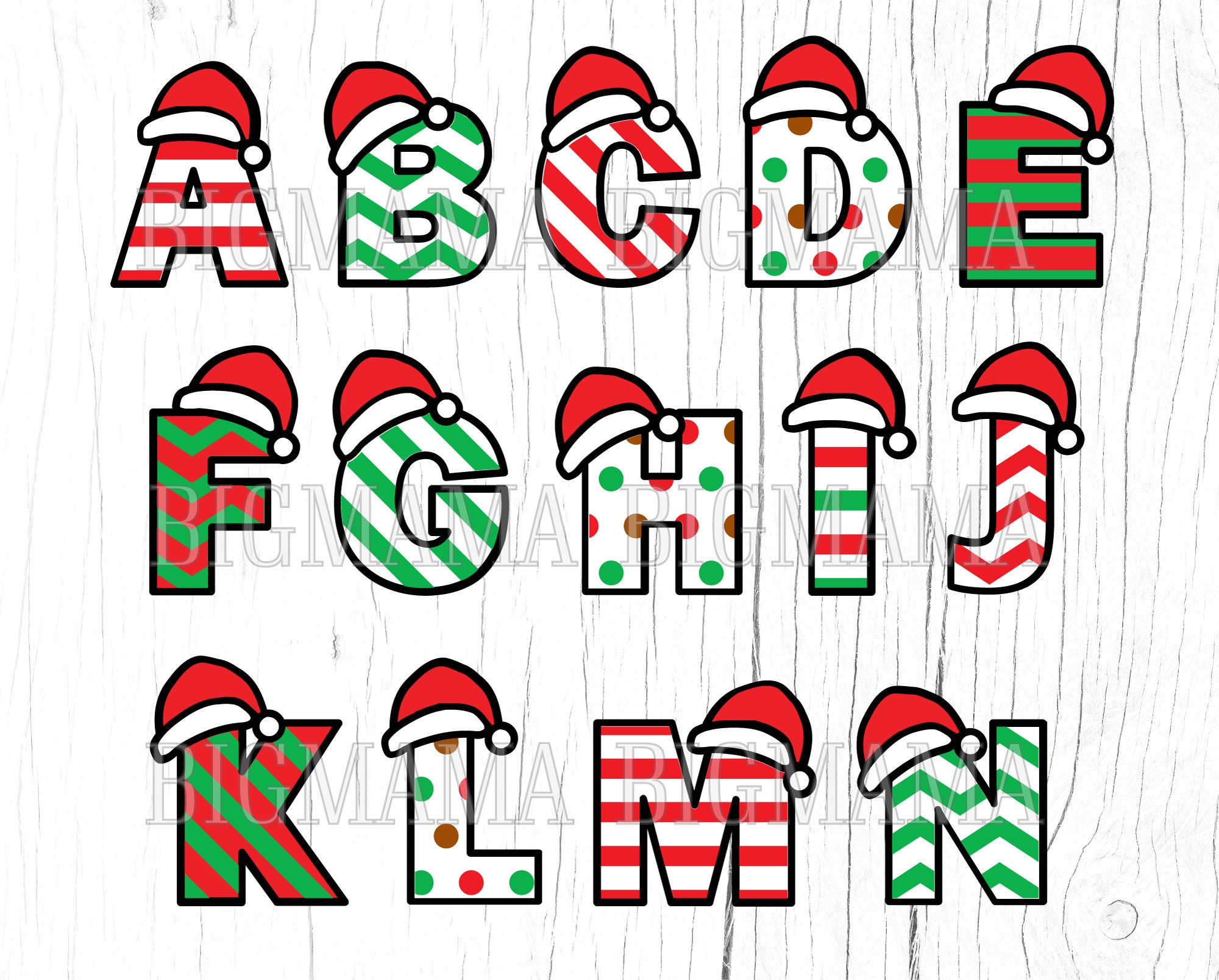Christmas Alphabet - Etsy
