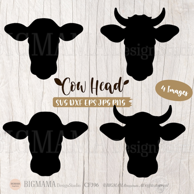 Cow Head Svg - Etsy