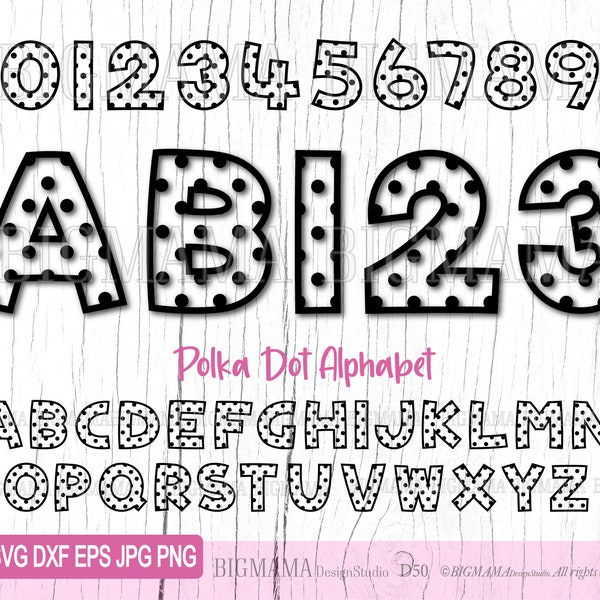 Black Dot Alphabet Svg - Etsy