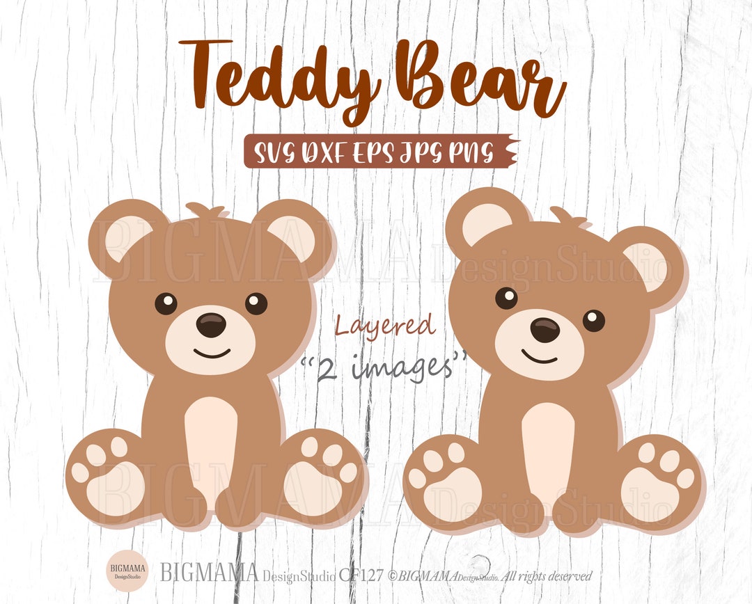 Teddy Bear SVG Cricut,baby Bear Svg,woodland Animals,layered,dxf,teddy ...
