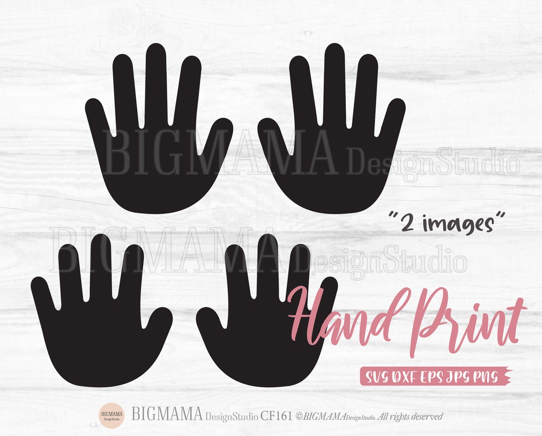 Hand Print Svg,dxf,hand Prints,hand Print Png,cut File,bundle,kids ...