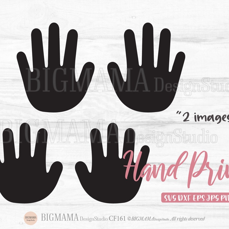 Kids Hand Print Svg - Etsy
