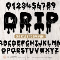 Dripping Font Svg, Blood Font, Honey Drip Chocolate Dripping Font Svg ...