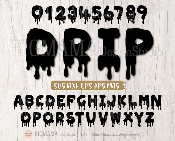 Dripping Alphabet - Etsy